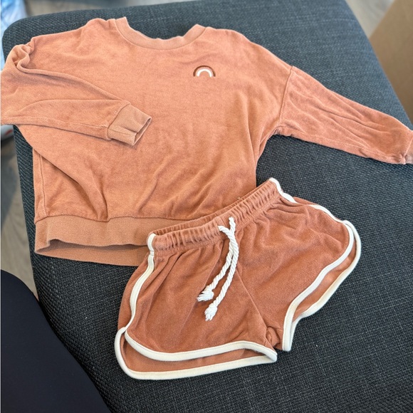 Rylee + Cru | Matching Sets | Rylee Cru Rust Orange Toddler Sweatshirt ...